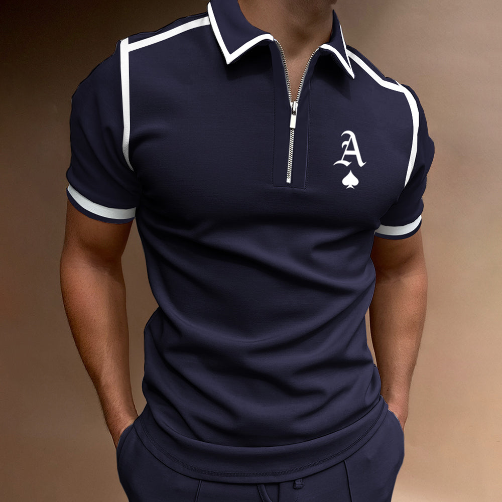 Eleganter Herren Polo mit Reißverschluss-Kragen – Falkenstein