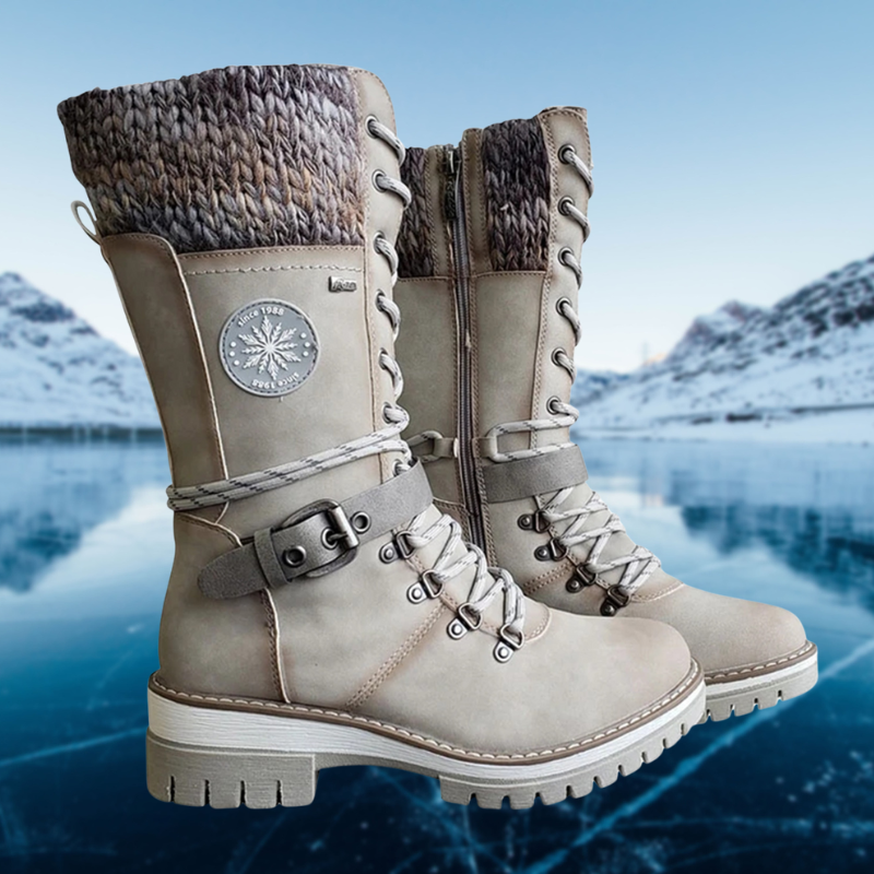 Leder Winterstiefel Damen
